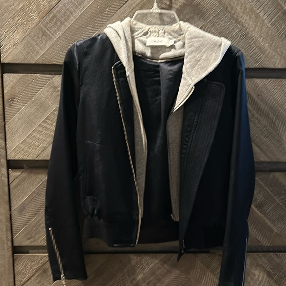 Jackets & Coats | Alc Navy Bomber Jacket With Grey Dickie Insert | Poshmark